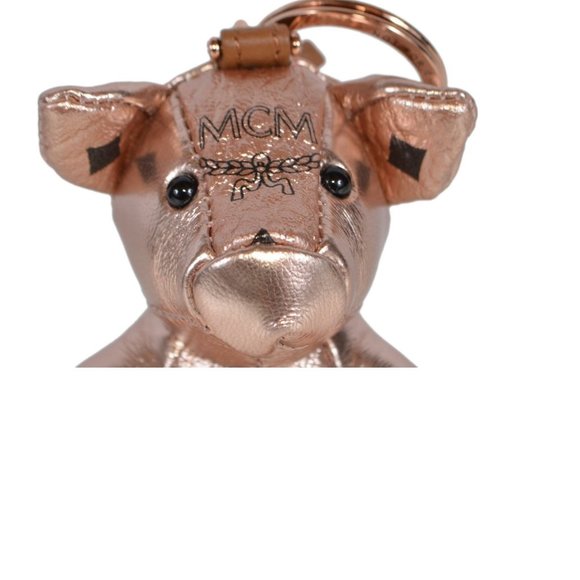 MCM | Accessories | New Mcm Zoo Leather Visetos Pig Key Chain Ring ...